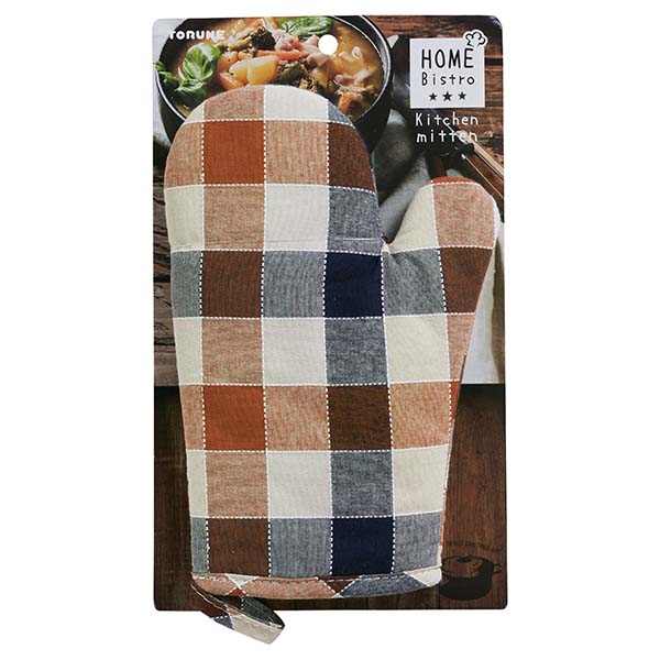 Home Bistro - Kitchen Mitten 'Brown Checkered' [MTN-103] : TORUNE ...